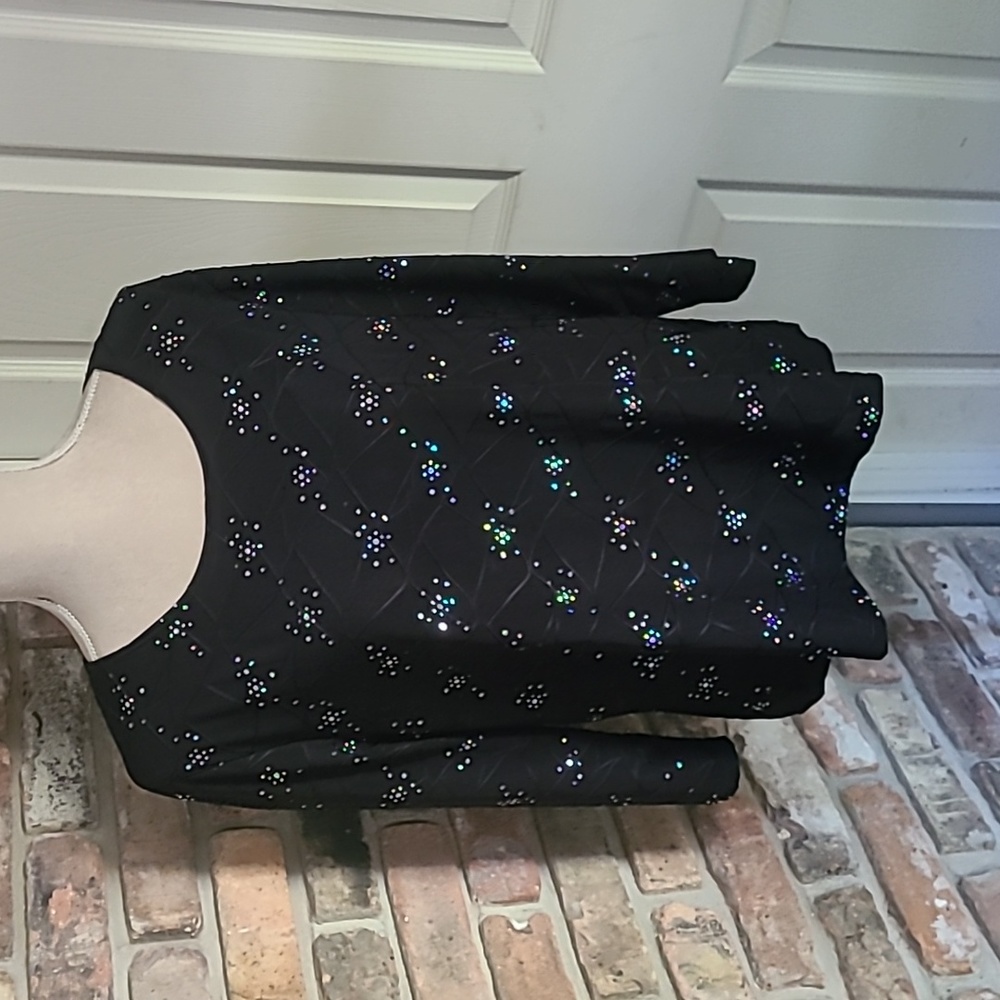 Brittany Black Woman Embellished Top - Gem